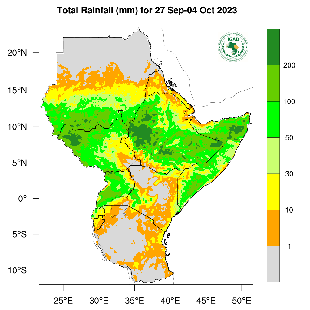 Rainfall, Temperature Predictions 27 Sept to 4 October - Climate Lens News
