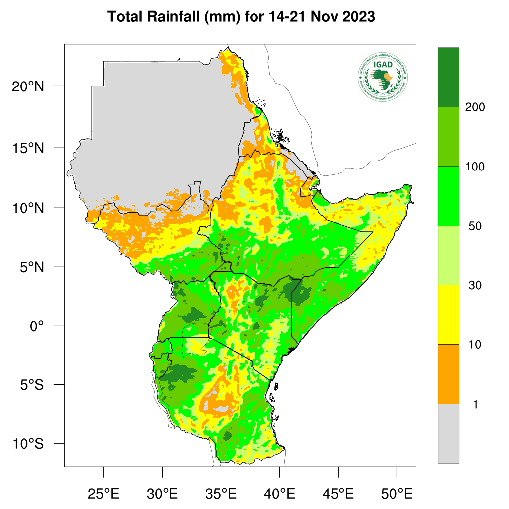 Rainfall, Temperature Forecast 14-21 Nov 2023 - Climate Lens News