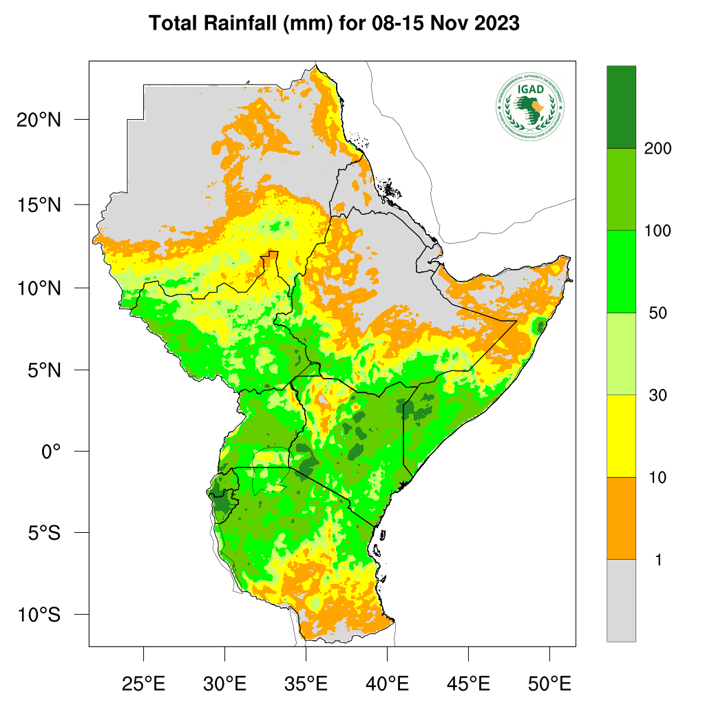 Rainfall, Temperature Forecast 08-15 Nov 2023 - Climate Lens News